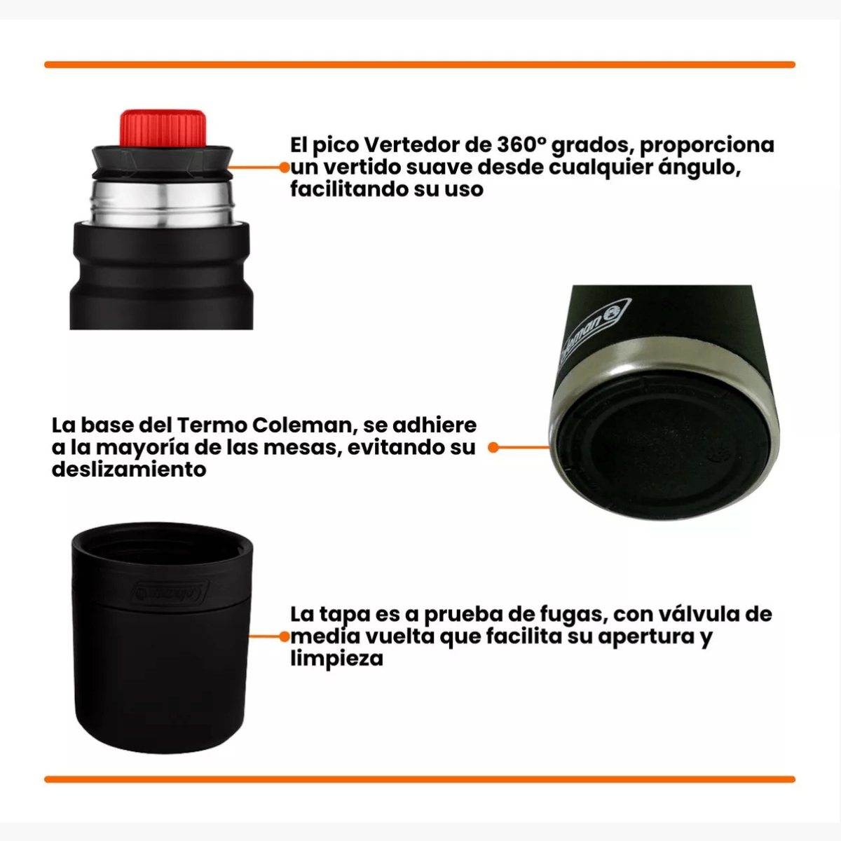 Termo Coleman Acero Inox 700 Ml Negro Matero